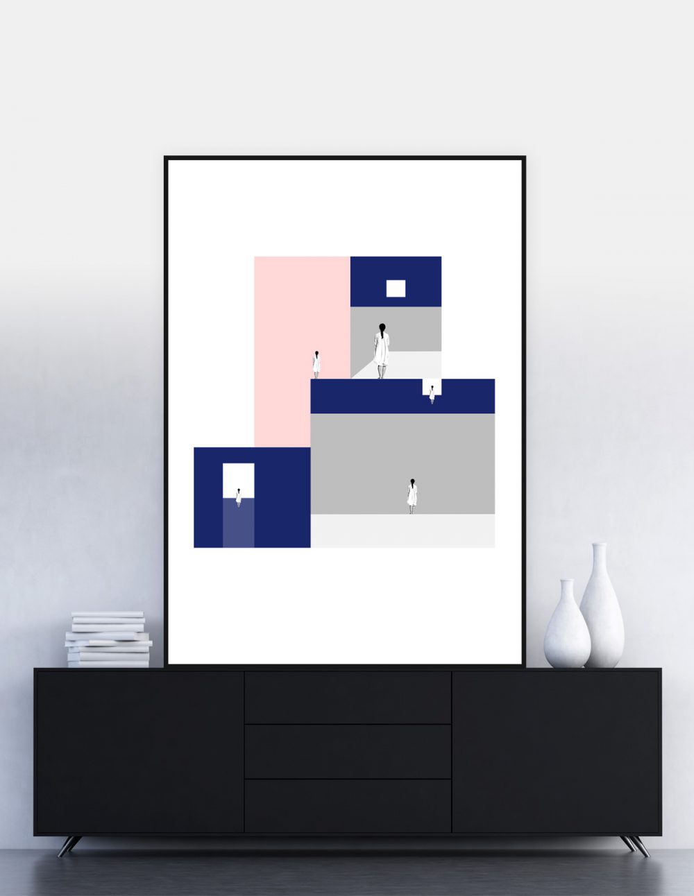 הדפס Building-Blocks - Collage-Art, פרינטים - הדפסי אמנות, תמונות לבית ...